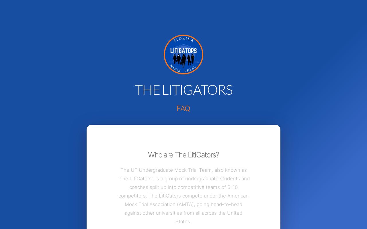 The LitiGators (FAQ)